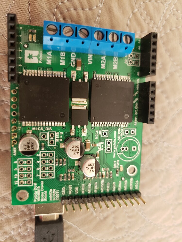 Dual VNH5019 Motor Shield gives a fault -- what can I do? - Motor ...